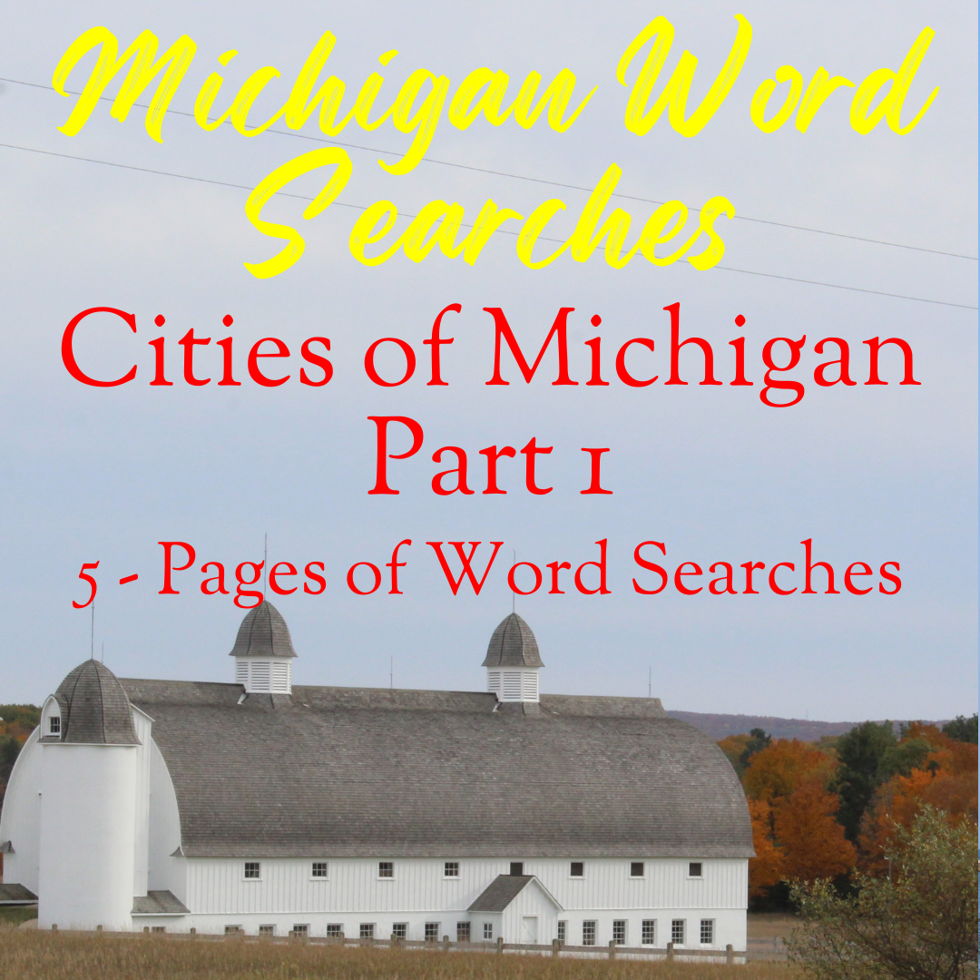 Michigan Word Searches: Cities of Michigan Part I | Travelogues by Kyle ...