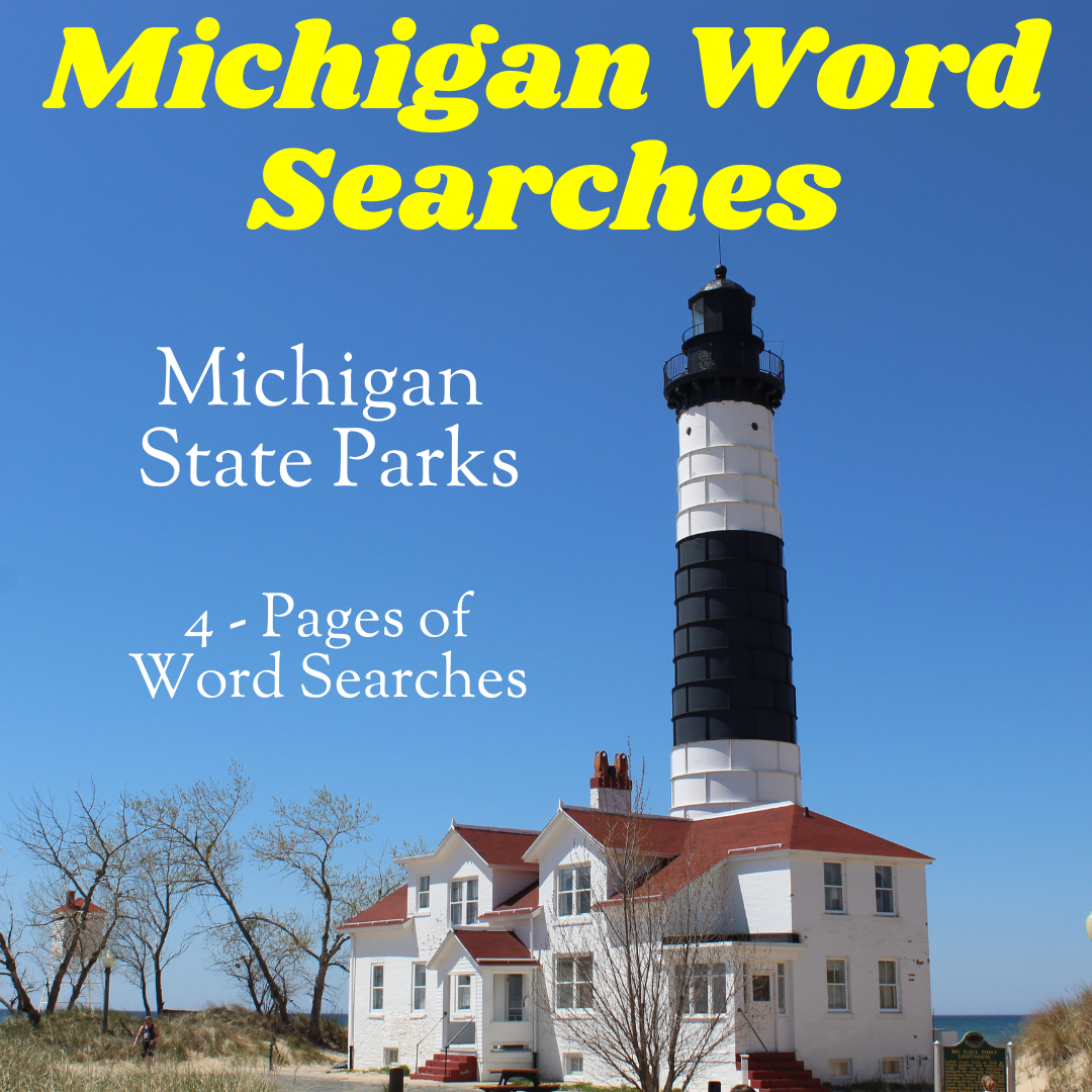 Michigan Word Searches: Michigan State Parks